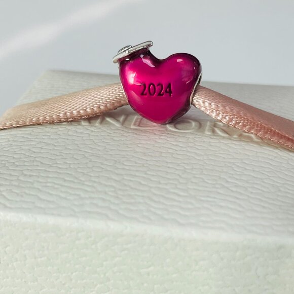 Pandora | Jewelry | Pandora Pink 224 Graduation Heart Charm | Poshmark